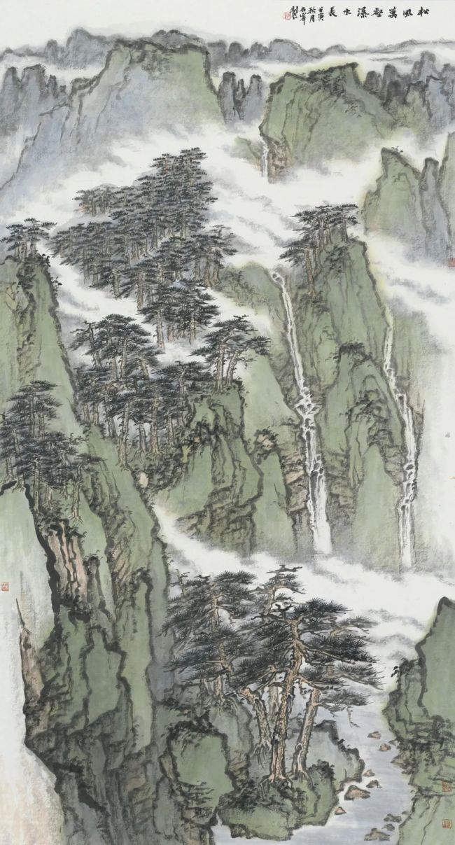丹青映江山 奋进新征程，“信彼南山——石峰中国山水画作品展”在湖南省画院美术馆开展_山东站_中华网